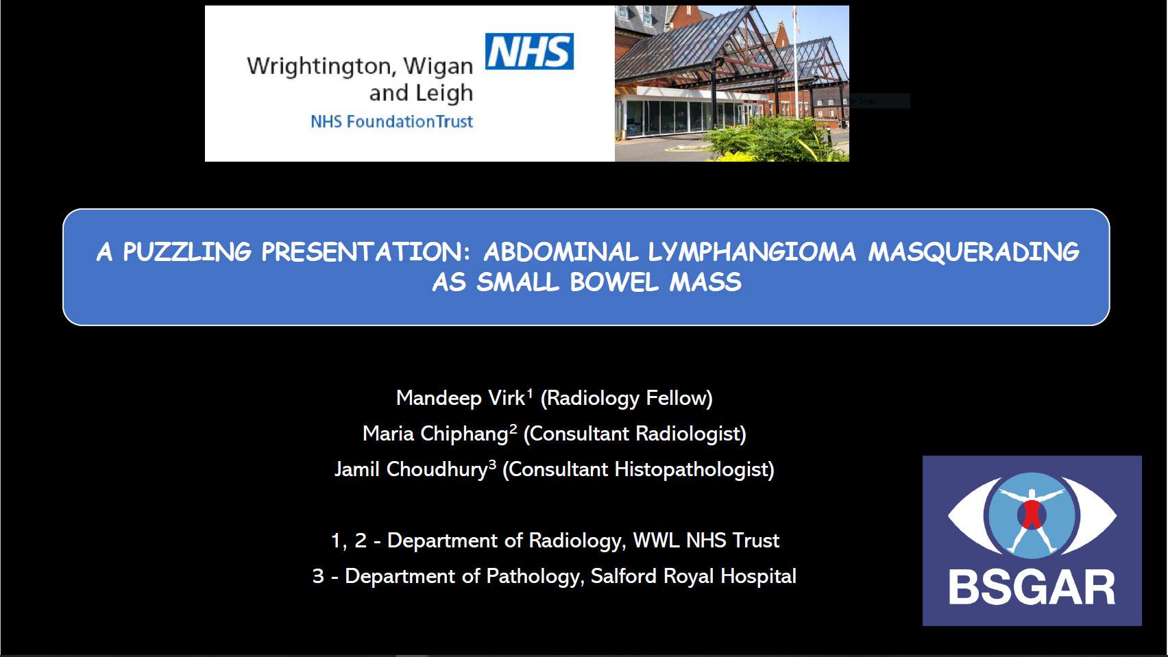 Interesting Case ePosters | BSGAR